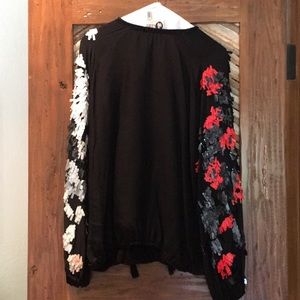 Lanvin | Tops | Lanvin Silk And Sequin Top | Poshmark